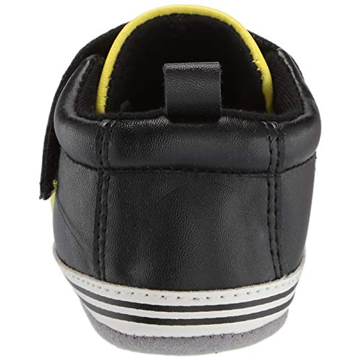 RO + ME by Robeez Baby Boy Crib Shoes Boys Infant Athletic Sneaker, Jake Black, 6-12 Months