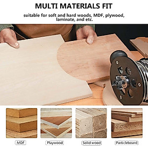 SpeTool Spoilboard Surfacing Router Bit, 1/2 inch Shank 2.5 inch Diameter, 4-Wings Planing bit for Wood Slab Flattening