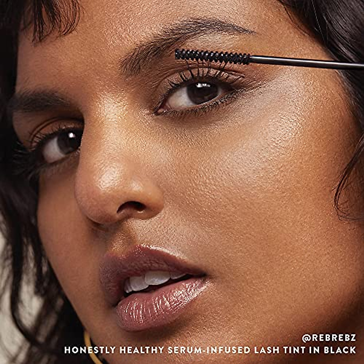 Honest Beauty Honestly Healthy Serum-Infused Lash Tint | Enhances + Conditions Lashes | Castor Oil, Red Clover Extract, Jojoba Esters | EWG Verified + Cruelty Free | Black, 0.27 fl oz