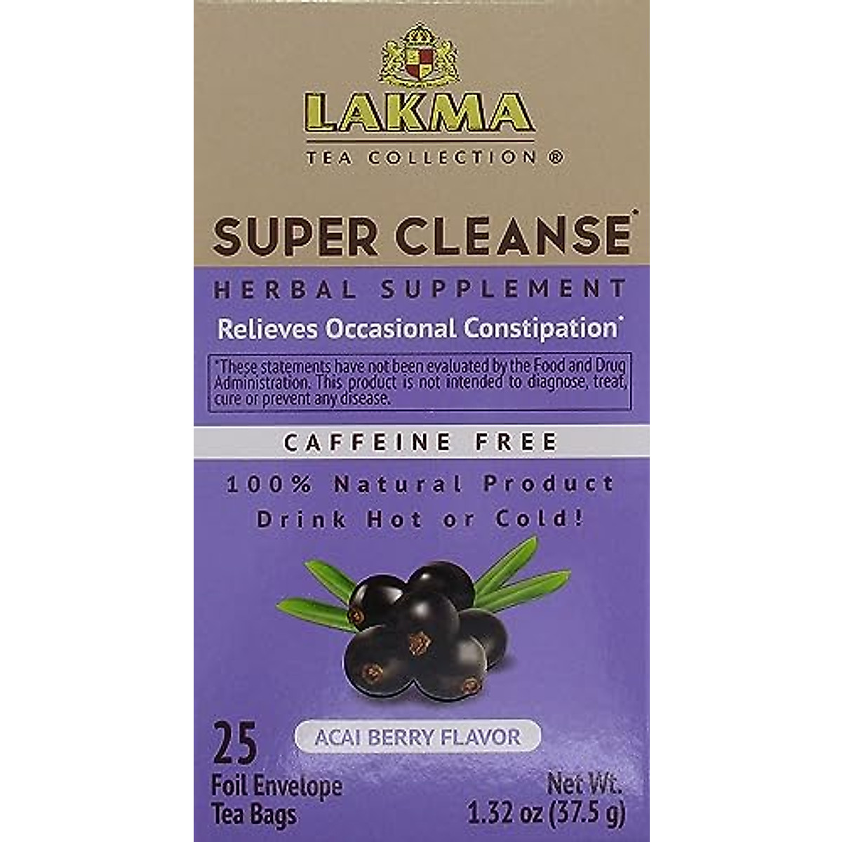 Lakma Super Cleanse Tea with Acai Berry - 25 Tea Bags