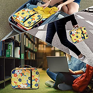 HuiJuKeJi Floral Bible Cover with Bookmark and Sided Pocket, Protective Carrying Church Bag Bible Case for Women, Fits for Standard Size Bible, Perfect Gift for Girls Kids,10.6 * 7.48 * 2.16inch