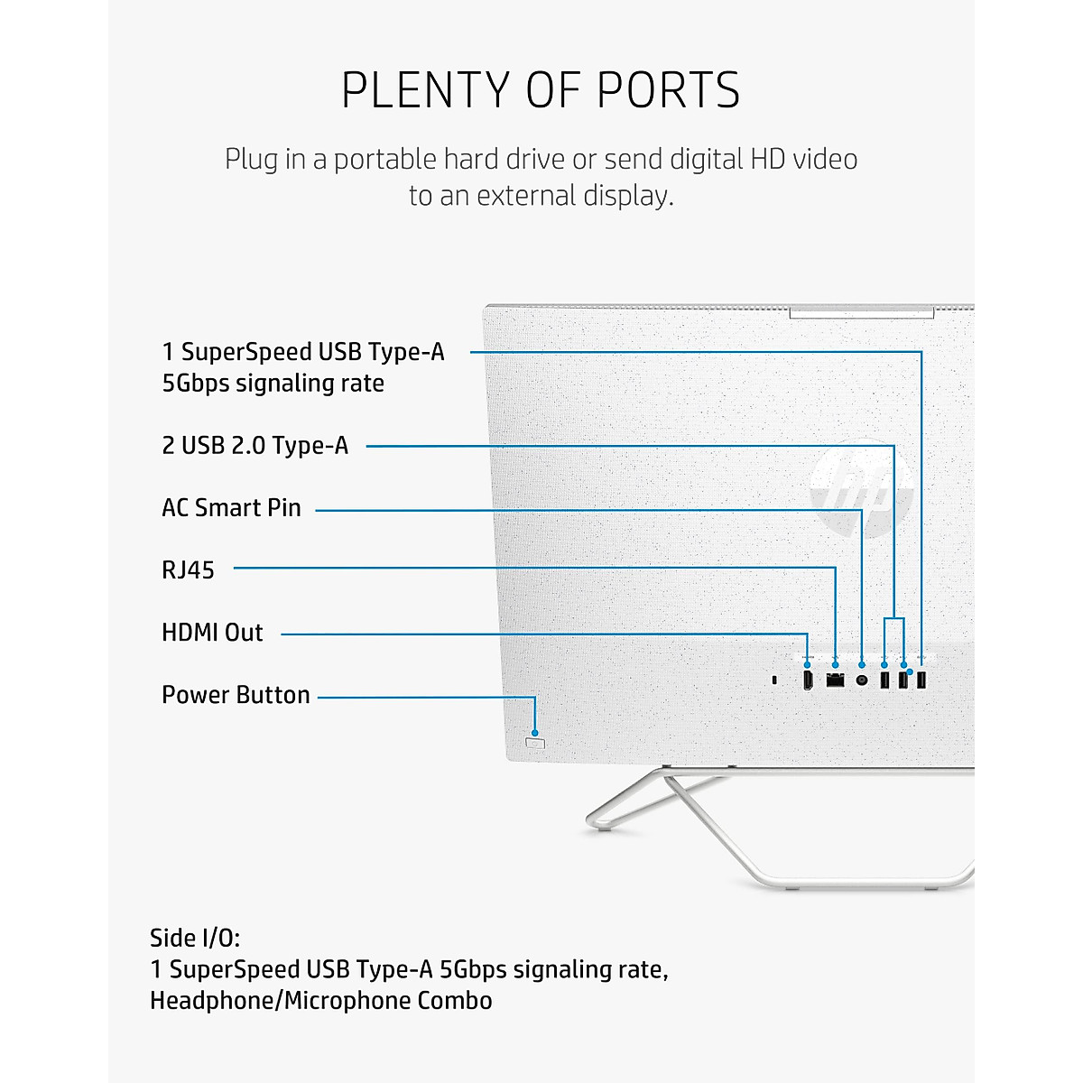 HP [Windows 11 Pro] 27 Business All-in-One Computer, 27" FHD 300 nits, Hexa-Core AMD Ryzen 5 5500U (Beat i5-1135G7), 16GB DDR4 RAM, 1TB PCIe SSD + 1TB HDD, AC WiFi, Bluetooth 5.0, IR Privacy Webcam