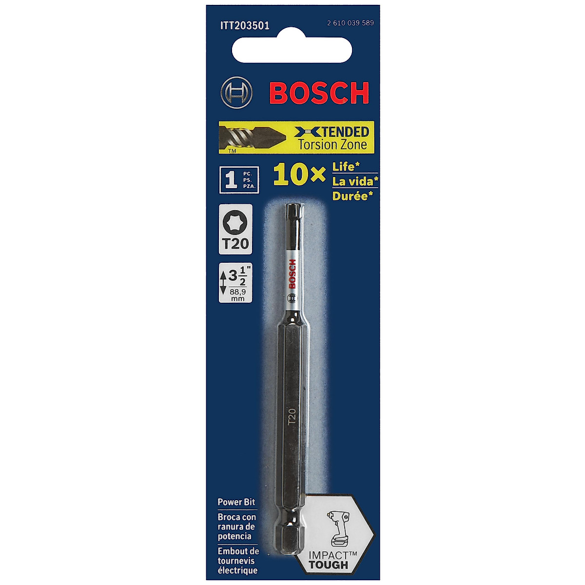 BOSCH ITT2035B 10-Pack 3-1/2 In. Torx #20 Impact Tough Screwdriving Power Bits