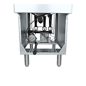 EMPURA 40 lb Freestanding Floor Natural Gas Fryer | Deep Frying with (2) Removable Baskets and (3) Cast-Iron Vertical Burner Tubes for Kitchen Restaurant | 46.50"H x 15.5"W x 30.32"D, Stainless Steel