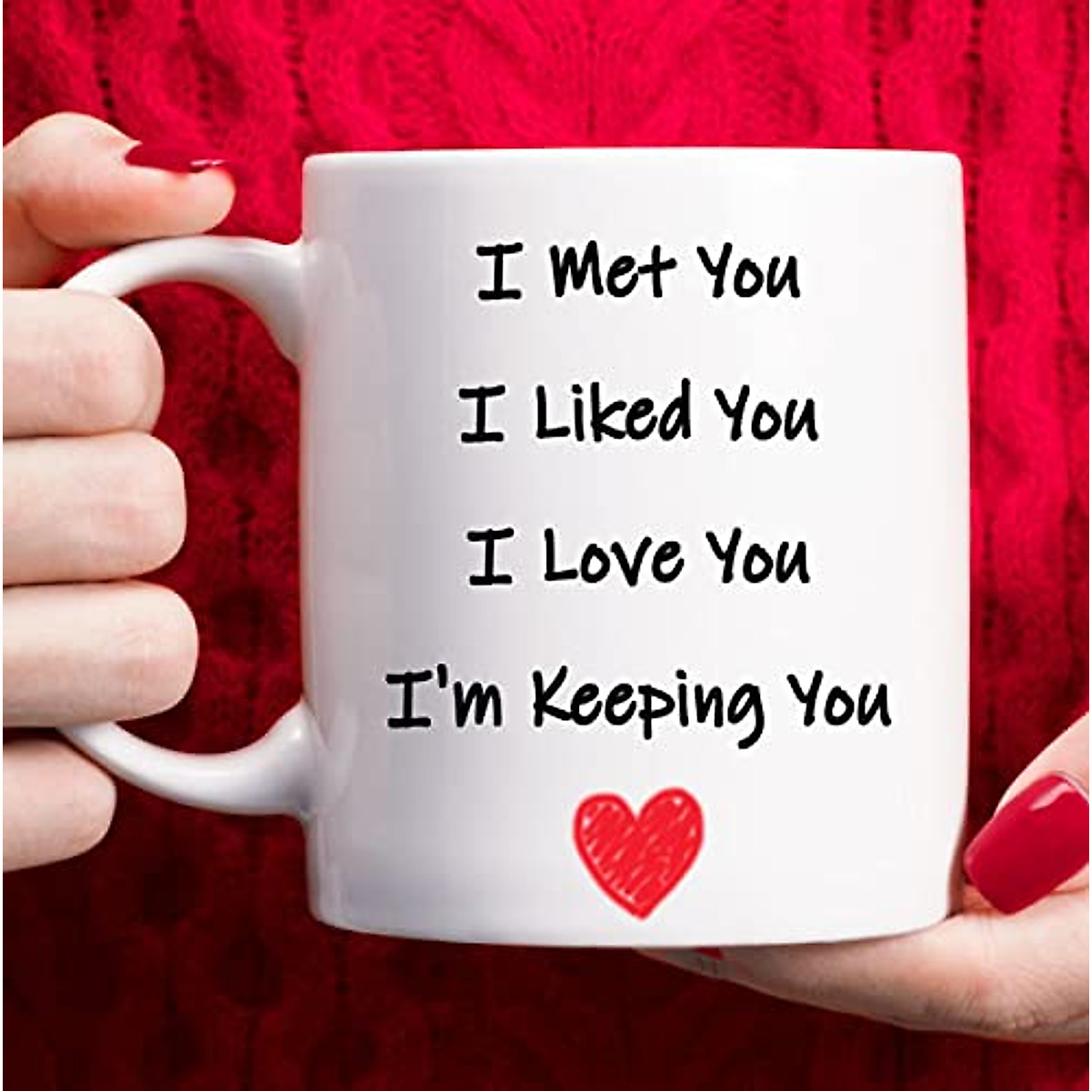 I Love You Gifts for Her Wife Girlfriend Coffee Mug, Mothers Day Gifts for Wife from Husband Boyfriend Him - Anniversary Birthday Romantic Cute Gifts, Funny Presents for Her Mug, White, 11oz