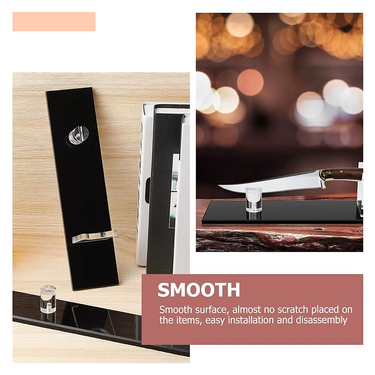 FOMIYES Acrylic Cutter Display Rack Single Knife Holder Transparent Cutter Storage Rack Cutter Displaying Stand for Home Shop Decor Acrylic Stands for Knife Display