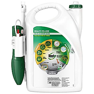 Roundup For Lawns1 Ready to Use - All-in-One Weed Killer for Lawns, Kills Weeds - Not the Lawn, One Solution for Crabgrass, Dandelions, Clover and Nutsedge, For Use on Northern Grasses, 1.33 gal.