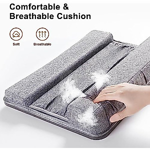 Lap Desk Laptop Bed Table: Fits up to 17 inch Laptops Portable Pad Computer Lapdesk - Large Holding BedDesks with Soft Pillow & Storage Bag - Office Wooden Writing Bed Table