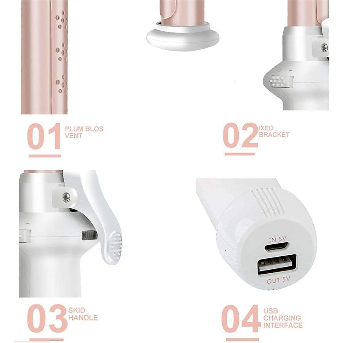 Mini Cordless Curling Iron, 30W, 2 in 1 USB Rechargeable Ceramic Hair Curling Wand Travel Hair Straightener Curler for Hair Styling, Wet and Dry Use