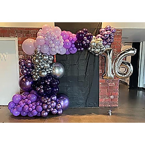 5 pcs Silver Chrome Balloons 36 inch Thick Latex Metallic Balloon for Birthday Party Decorations Bridal Shower Engagement Wedding Anniversary Christmas Party (Silver)