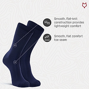 Fox River Standard Wick Dry Auras Ultra-Lightweight Liner Crew Socks, Dark Navy, Small