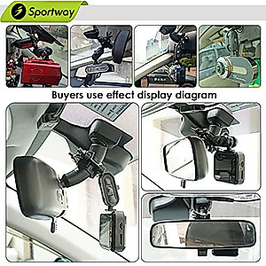 Dash Cam mount, Sportway S80 Dash Cam Mirror Mount Holder with 16pcs Joints for Rove APEMAN CHORTAU Roav Nexar iiwey YI Z-Edge Old Shark KDLINKS Crosstour VANTRUE GoPro... 99% Car Dash Cameras DVR GPS