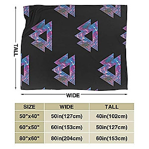 Needlove Ultra Soft Flannel Fleece Blanket Trippy Wakaan Stylish Bedroom Living 50"x40" Room Sofa Warm Blanket for Adult