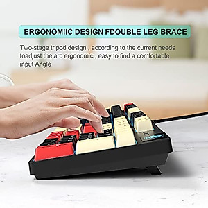 MageGee Mechanical Gaming Keyboard MK-Armor LED Blue Backlit and Wired USB 104 Keys Keyboard with Blue Switches, for Windows PC Laptop Game(White&Black)