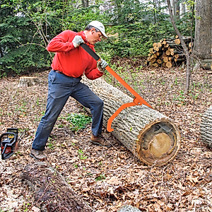 Dolibest 59/65'' Steel Cant Hook Tool, Log Peavey Tool, Cant Logging Tool, Dual Function Log Handler Tool for Rolling and Clamping Logs, with Adjustable Hook and 9.4'' Non-Slip Handle