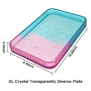 Silicone Tray Molds for Epoxy Resin,Resin Molds with sturdy edges& bottom,8 grids for bottom supporting.Large Rolling Tray Mold for adult &kids DIY Jewelry holder,Home Decoration,good as birthday gift