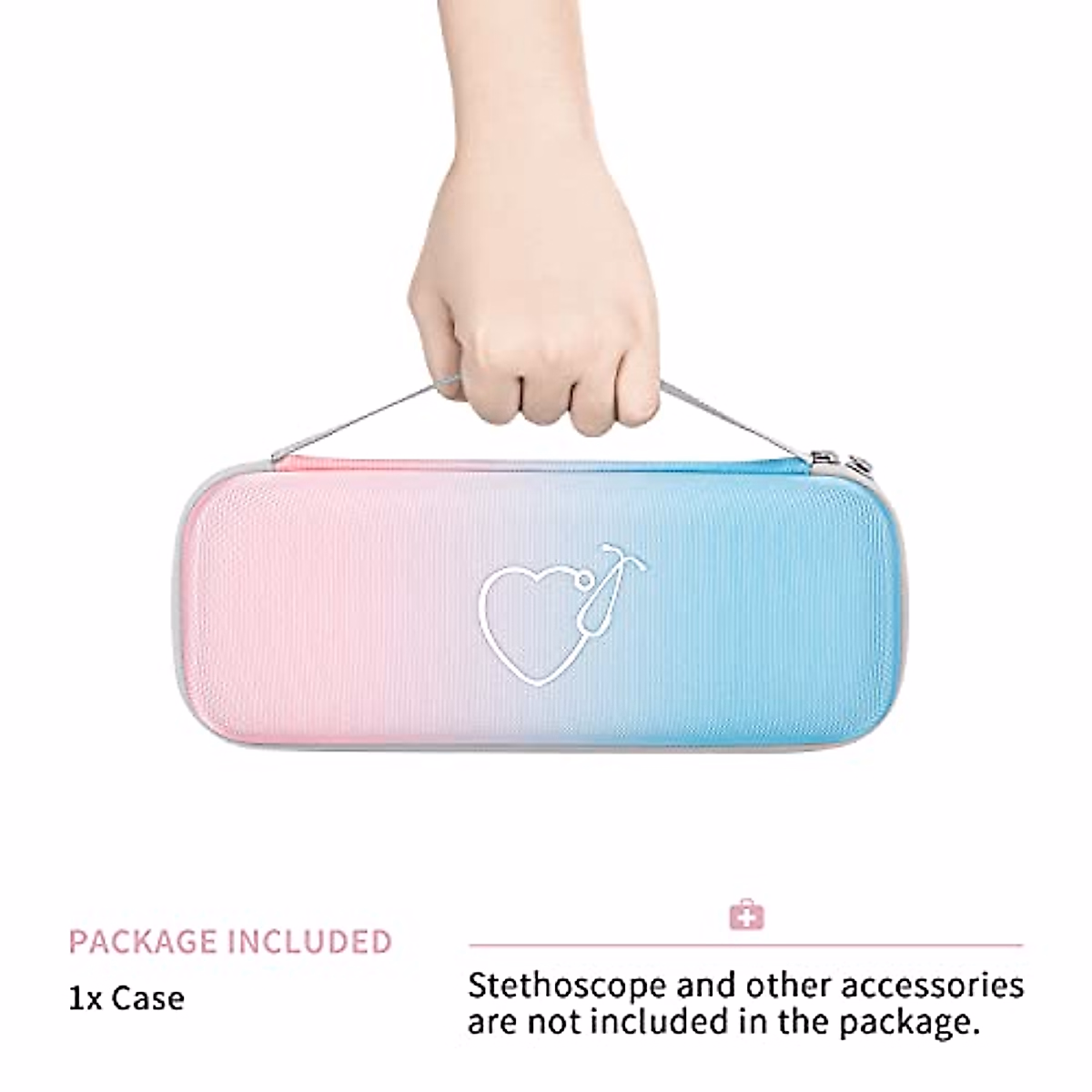 Yinke Case for Stethoscope 3M Littmann Classic III/Lightweight II S.E./Cardiology IV, Nurse Gift Hard Organizer Portable Carry Travel Cover Storage Bag(Gradient)