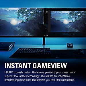 Elgato HD60 Pro1080p60 Capture and Passthrough, PCIe Capture Card, Low-Latency Technology, PS5, PS4, Xbox Series X/S, Xbox One, black