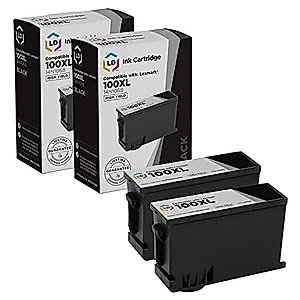 LD Products Compatible Ink Cartridge Replacement for Lexmark 100XL 14N1068 High Yield (Black, 2-Pack)