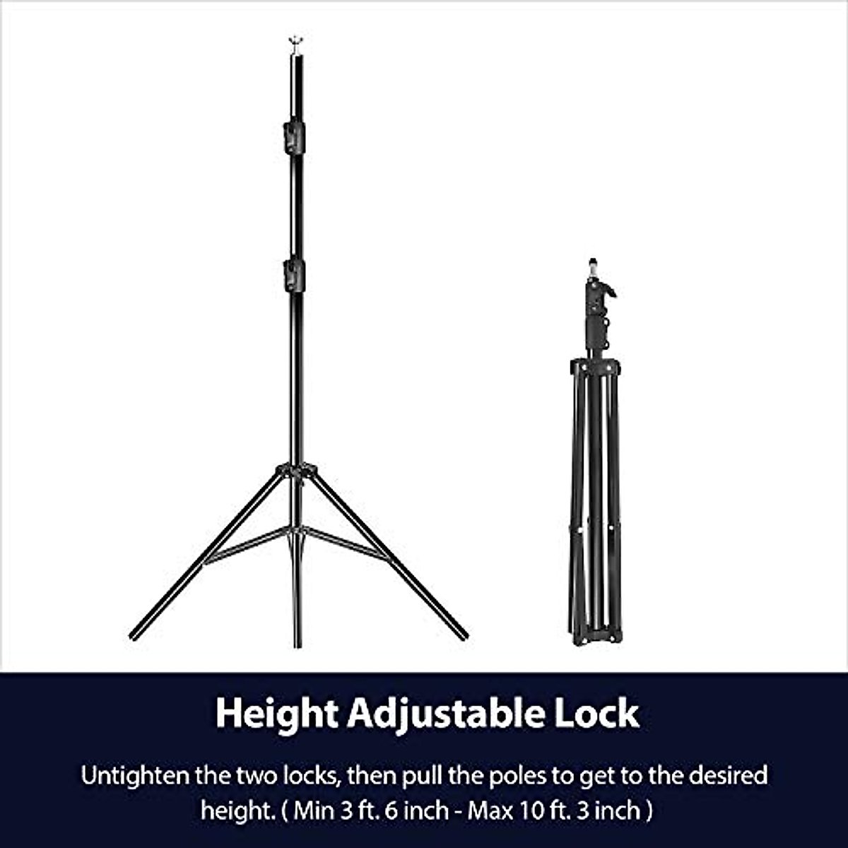 LimoStudio (Heavy Duty) 20 ft. Wide x 10.3 ft. Tall Backdrop Stands, High Stability with 1.45" Thick Pole, Adjustable Width & Length, Background Support System Kit with Super Spring Clamps, AGG2280