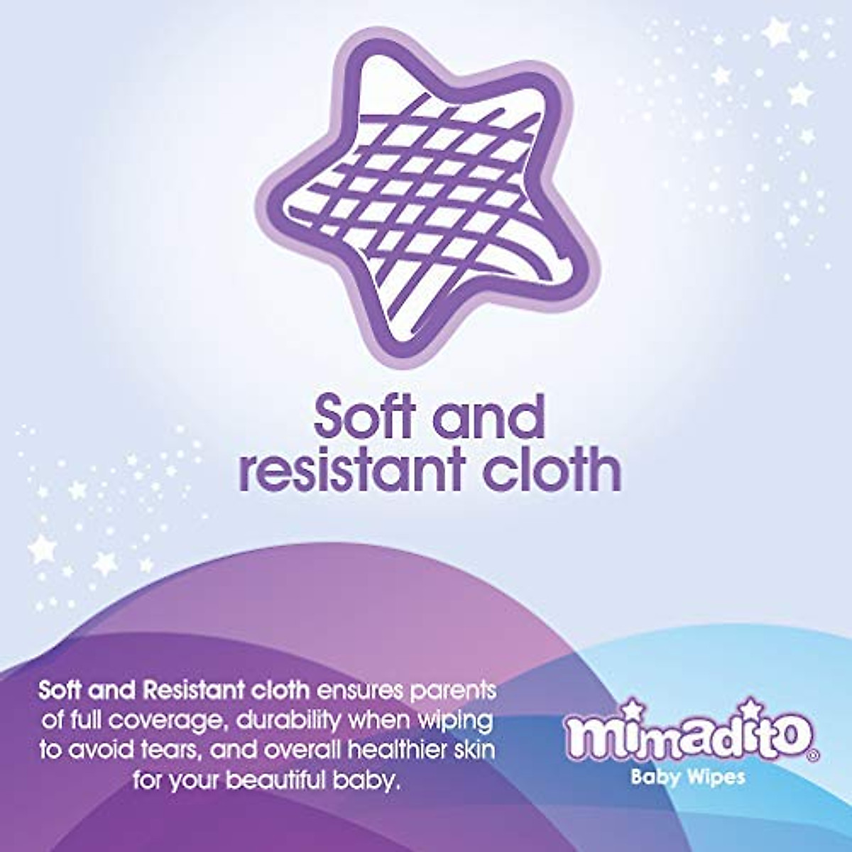 Mimadito Chamomile – Lightly Scented Baby Wipes (864 Wipes: 12 Packages of 72 Wet Wipes)