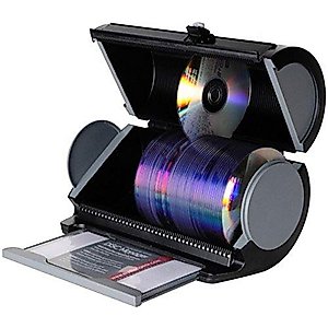 Atlantic 80 Disk Storage Manager - Protect and Organize Media, Durable Hard Plastic in Black, PN85012055