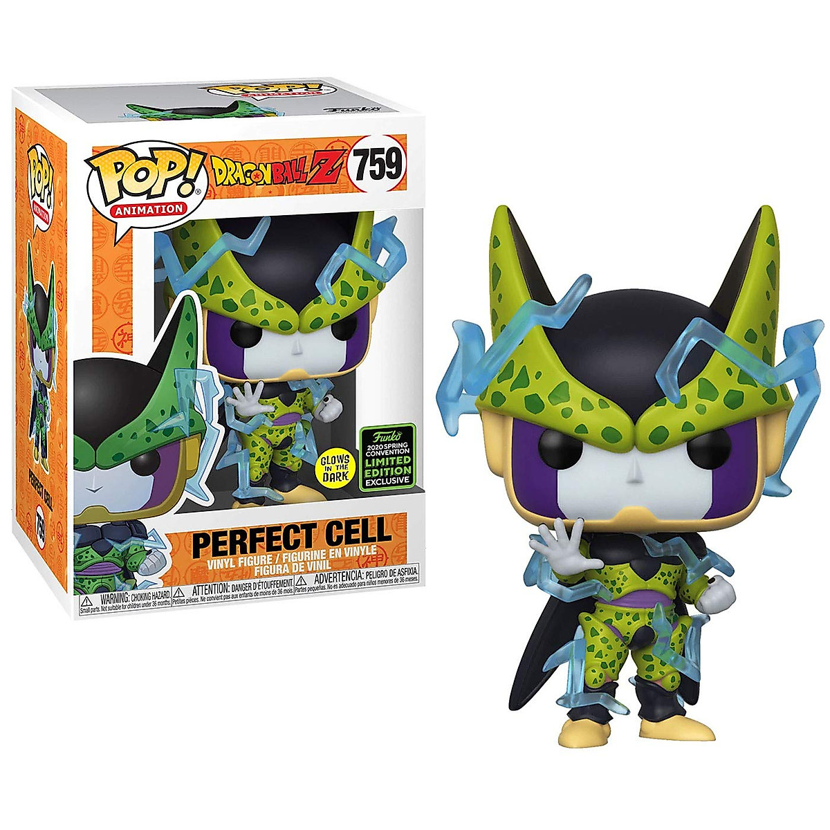Funko POP! Dragon Ball Z #759 - Perfect Cell Glow in The Dark ECCC 2020 Shared Exclusive
