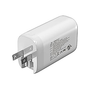 65W USB C Charger, Etre Jeune 3-Port GaN Charger PD & QC3.0 Fast Charger Compact Foldable Wall Charger Compatible with Mac Book Pro/Air, iPad Pro, World Travel Adapter Kit US to UK, EU, AU