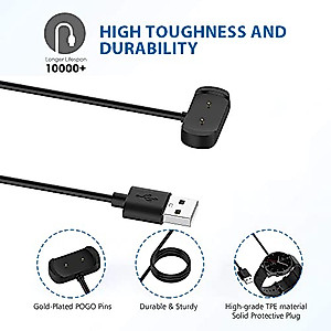 FitTurn 2PCS Charger Compatible for Amazfit Bip 3/Amazfit GTS 4 Mini Smartwatch Replacement USB Cradle Cord Charging Cable Dock for Amazfit Bip 3/Bip 3 Pro/GTS4 Mini Smartwatch Accessories