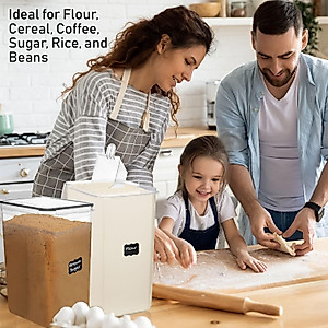 Extra Large Food Storage Containers with Airtight Lids, Set of 2 (8.5L / 287 Oz) MAXIMIZE Storage Space for Flour Sugar Rice Baking Supply, Kitchen & Pantry Bulk Food Storage for Kitchen Organization