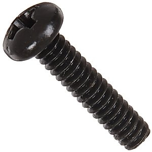 Small Parts Steel Pan Head Machine Screw, Black Oxide Finish, Meets ASME B18.6.3, #2 Phillips Drive, #10-32 Thread Size, 3/4" Length, Fully Threaded, Import (Pack of 100)
