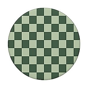 Sage Green Checkered Checkerboard Pattern PopSockets Swappable PopGrip