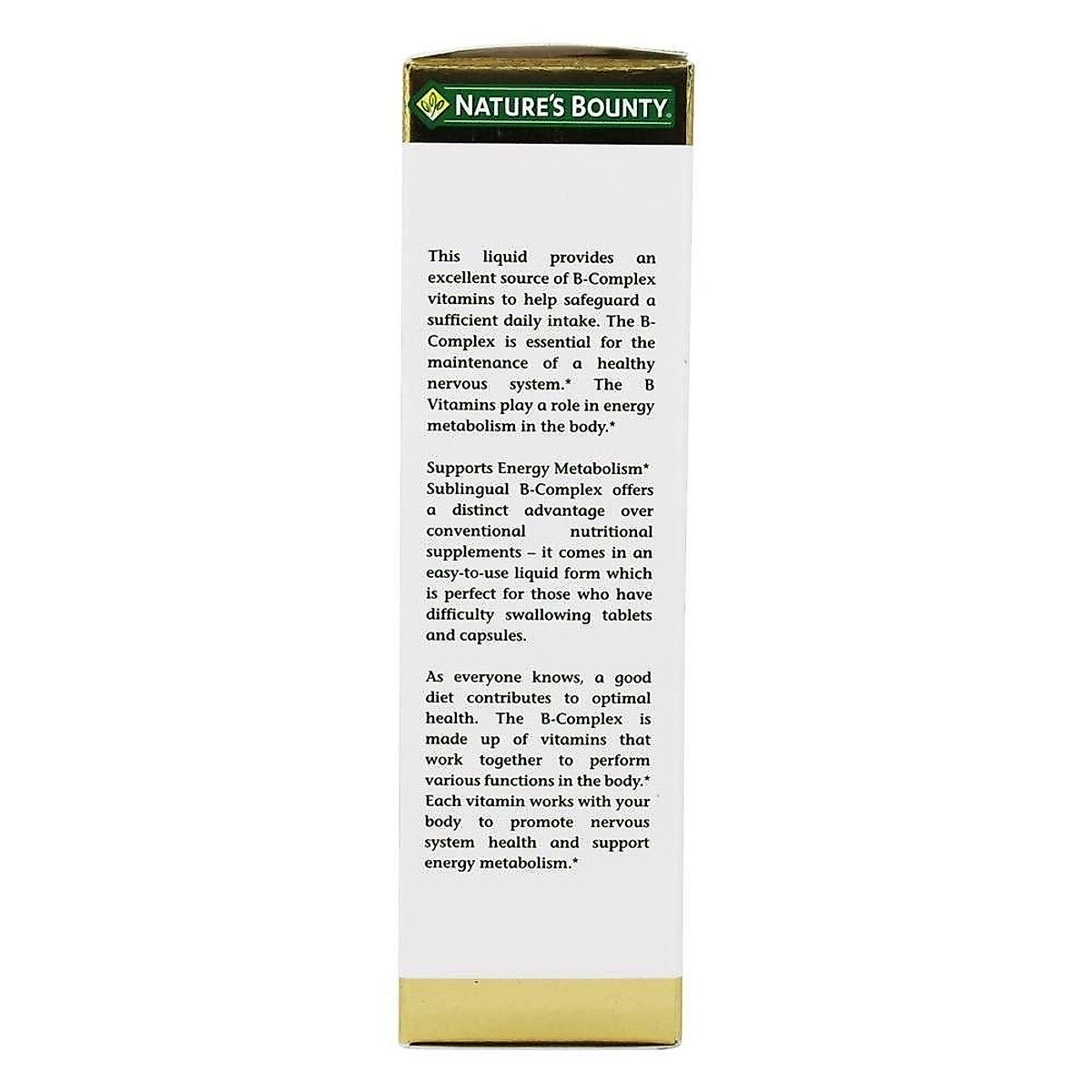 Nature's Bounty B Complex with B12 Sublingual Liquid Fast Acting Dietary Supplement, 2 Fl Oz