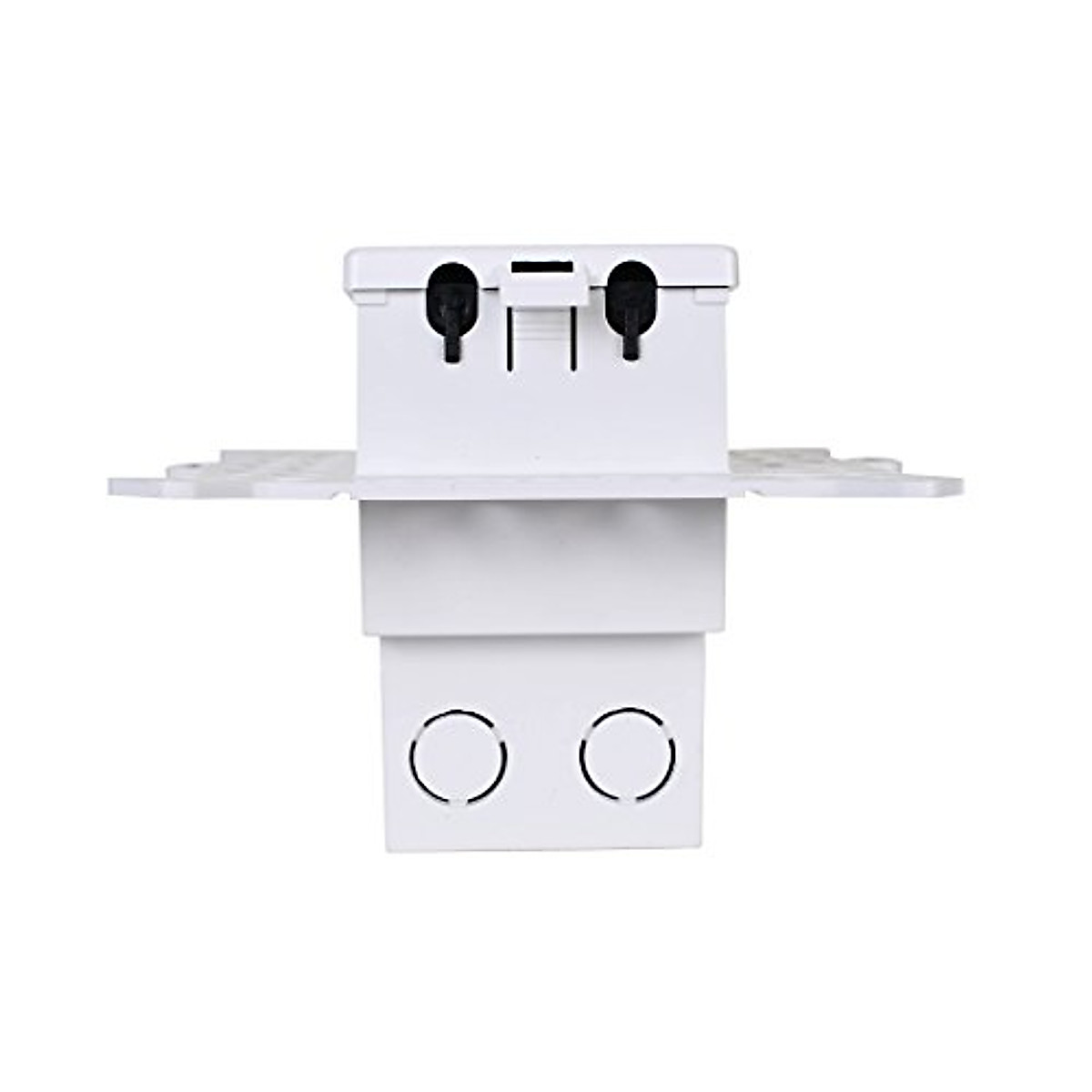 Arlington DBVM1W-1 Low Profile IN BOX Electrical Box with Weatherproof Cover for New Construction Stucco/Textured Surfaces/Rigid Siding, Vertical, 1-Gang, White