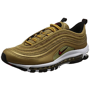 Nike Air Max 97 Og QS Mens Running Trainers 884421 Sneakers Shoes (UK 7 US 8 EU 41, Metallic Gold University red 700)