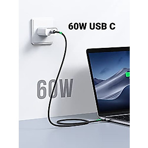 UGREEN USB C to USB C Cable 2-Pack 60W PD 3.0 Fast Charging Cable Compatible with Samsung Galaxy S23/22/Z Fold/Z Flip, Google Pixel 7/6A MacBook Pro 2022, iPad Pro 2022, PS5, Switch, etc. 3.3FT