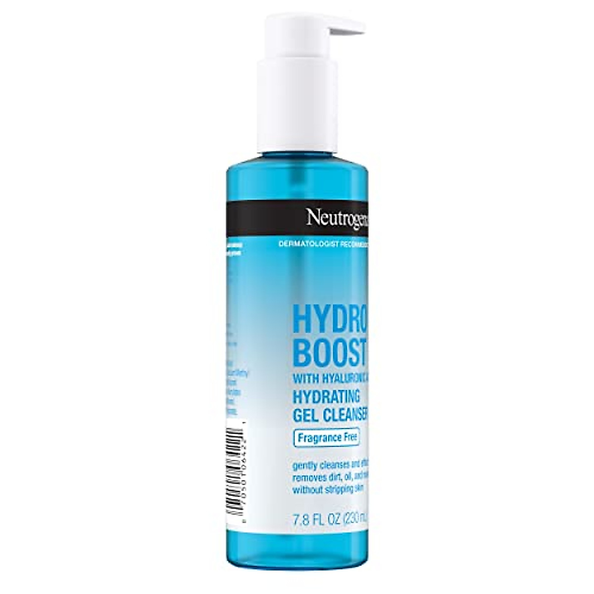 Neutrogena Hydro Boost Fragrance-Free Hydrating Facial Gel Cleanser with Hyaluronic Acid, Daily Foaming Face Wash Gel & Makeup Remover, Lightweight, Oil-Free & Non-Comedogenic 7.8 fl. oz