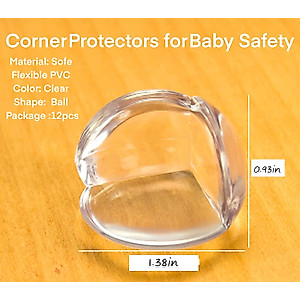 Corner Protector Table Corner Guard Baby Proofing Table Corner Guards Protectors for Furniture Against Sharp Corners,Clear Furniture Protectors for Child Safety 12PCS