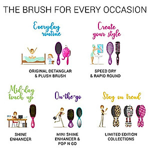 Wet Brush Speed Dry Hair Brush - Sea Shells - Vented Design and Ultra Soft HeatFlex Bristles Are Blow Dry Safe With Ergonomic Handle Manages Tangle and Uncontrollable Hair - Pain-Free