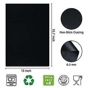 Grill Mats for Outdoor Grill Set of 6 BBQ Grill Mat Non-Stick Reusable Heavy Duty Grilling Mats Teflon Grill Sheets Grill Tools BBQ Accessories for Charcoal Grill Gas Electric Smokers Barbecue Camping