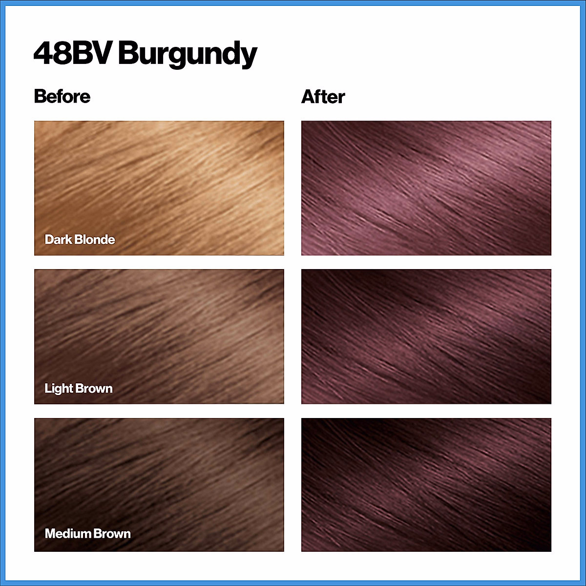 Revlon Total Color Permanent Hair Color, Clean and Vegan, 100% Gray Coverage Hair Dye, 48BV Burgundy, 3.5 oz