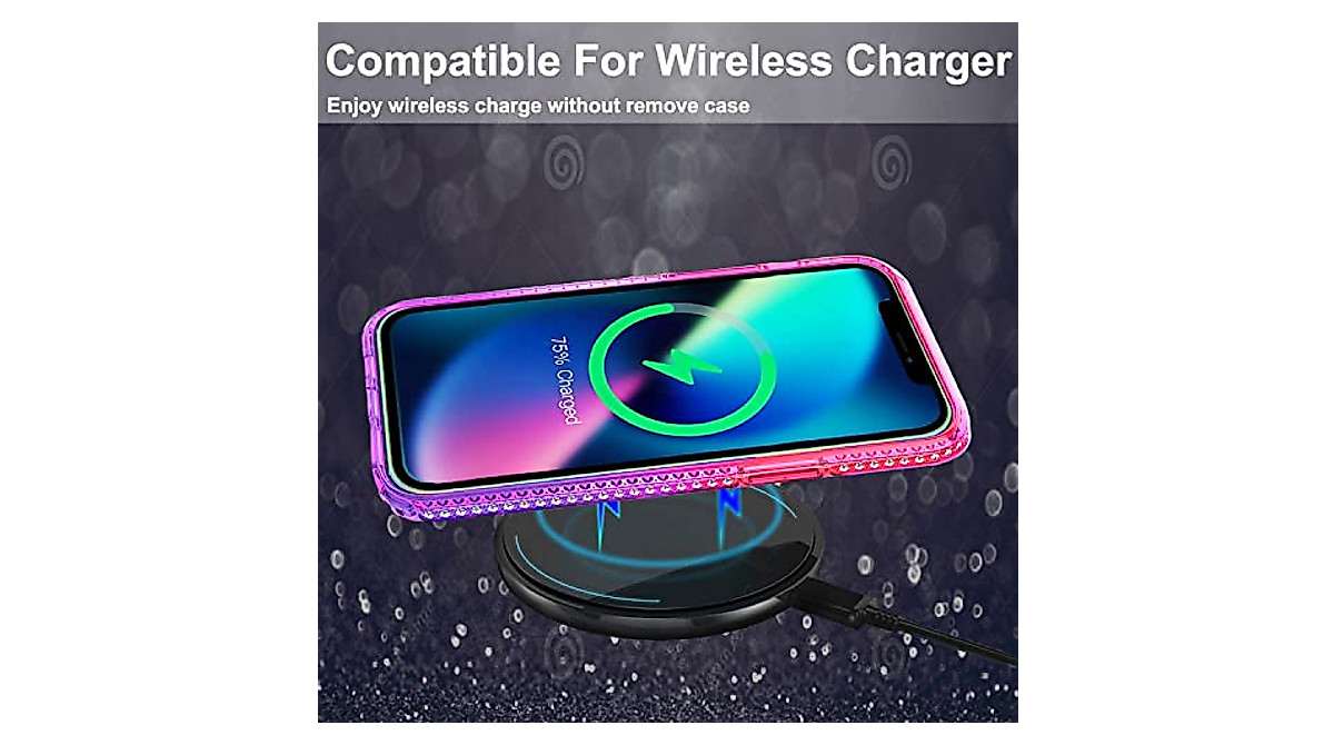 iPhone 13 Mini Case - Sparkling Glitter & Screen Protector