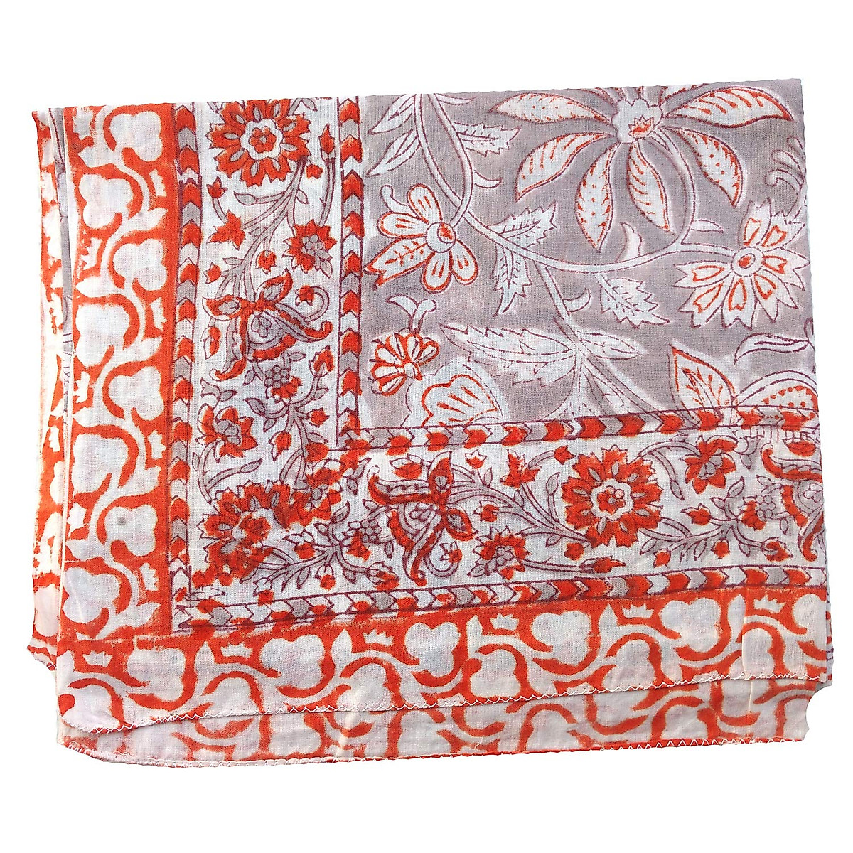 Rastogi Handcrafts 100% cotton Hand block rajasthani print scarves for women 73x44 inch size scarfs use as also sarong (Big scarves 16)