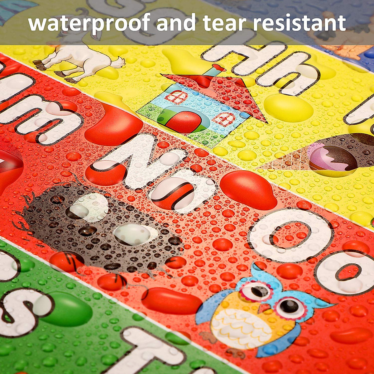 8 Educational Preschool Posters for Toddler and Kid Learning with 60 Glue Point Dot for Nursery Preschool Homeschool Kindergarten Classroom - Teach Numbers Alphabet Colors Months and More 16 x 11 Inch