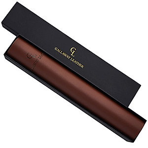 Gallaway Leather Desk Mat,Desk Writing Pad - Office Desk Pad, Large 36" x 17" Dark Brown, Desk Mats on Top of Desks, Gift Ready Elegant Computer Desk Mat Desk Cover Desk Pad Protector PU Leather