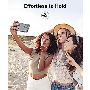 Bling Small Portable Charger, Power Bank, 6800mAh Ultra Compact Cute Shining Battery Pack 5V3.1A Fast Charger Built-in iOS Connector and Flashlight for iPhone 14 Series to iPhone 5 Series(Silver)