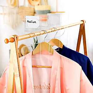 Closet Dividers Plastic Closet Dividers for Hanging Clothes Transparent Rectangle Clothing Rack Size Dividers, Organize Clothes (10 Pack)