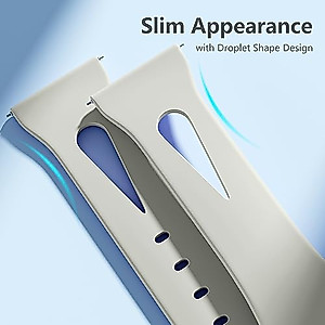 GEAK 6 Pack Compatible with Samsung Galaxy Watch 6 Band/Galaxy Watch 4 Band/Galaxy Watch 5 Band 40mm 44m, 20mm Soft Silicone Sport Straps for Galaxy Watch 6/5/4/3/Galaxy Classic/Active 2 Women