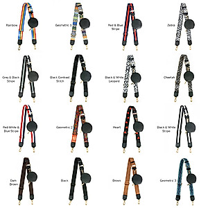 EVVE Wide Replacement Straps for Handbags with Coin Purse - For Over Shoulder Crossbody Bag, Guitar Style, Adjustable Length