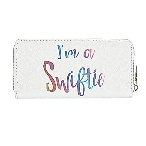 XYZONE I'm a Swiftie Wallet Taylor Team Wallets PU Leather Zip Around Purse for TS Fans Gift Music Lover Merchandise